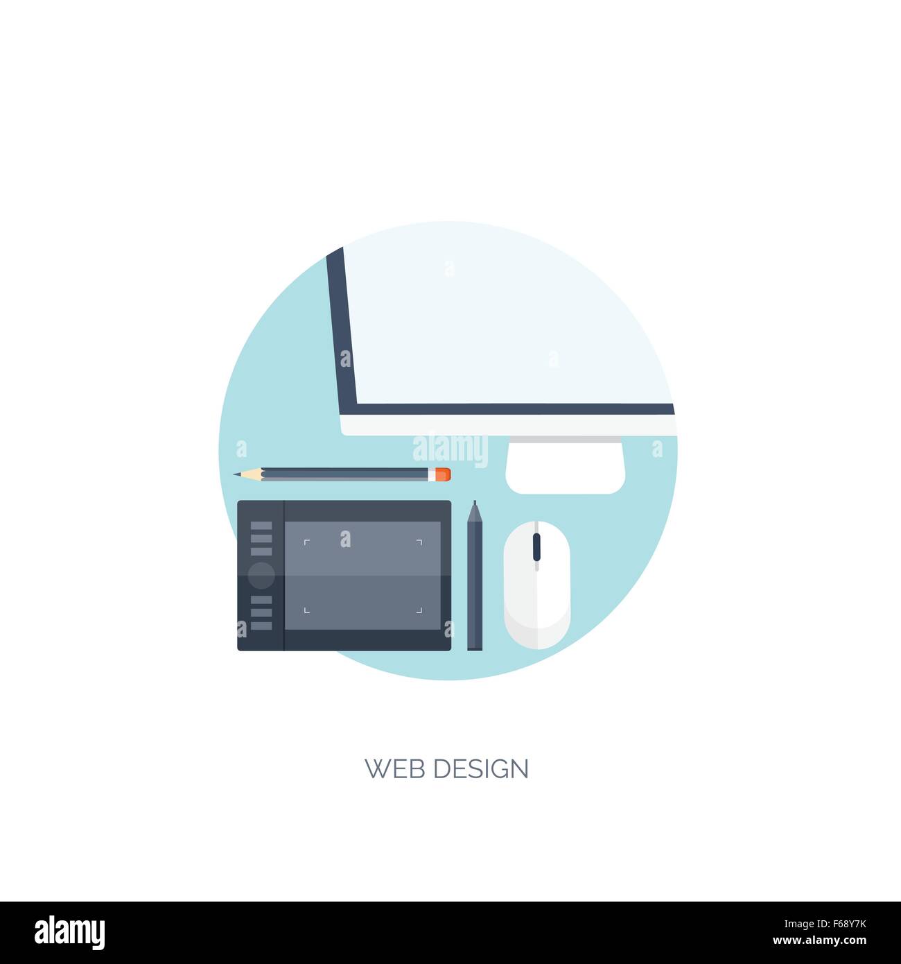 Vector illustration. Flat computing background. Programming , coding ...