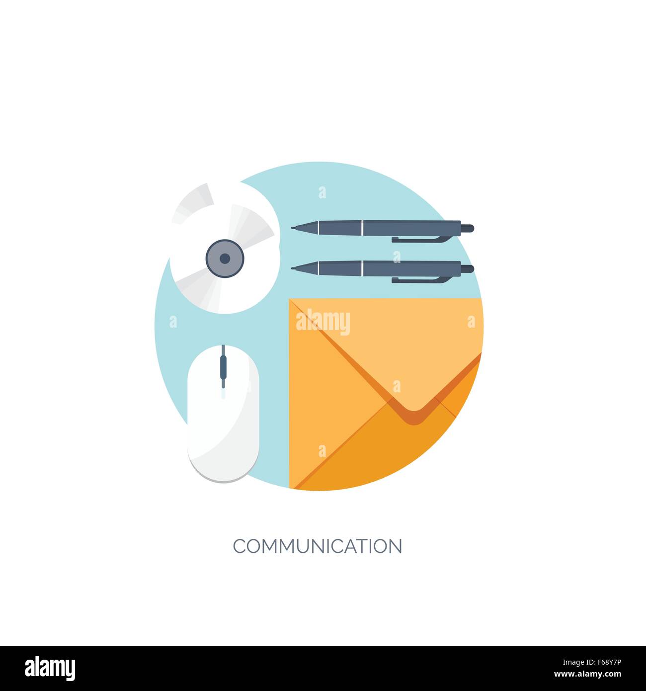 Vector illustration. Flat communication background. Emailing. Social ... Vector illustration. Flat communication background. Emailing. Social ...