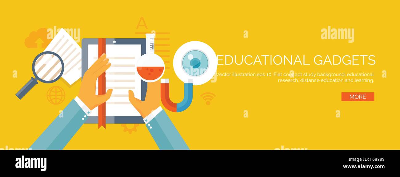 Vector illustration. Flat backgrounds set. Distance education ,learning ...