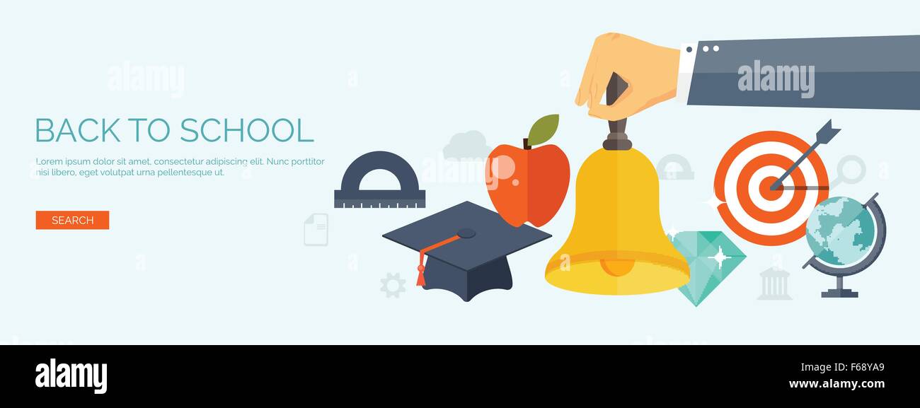 Vector illustration. Flat backgrounds set. Distance education ,learning ...