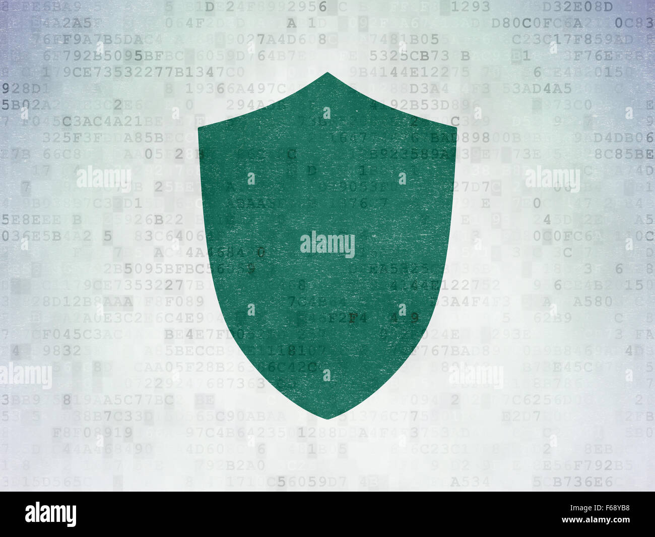 Security concept: Shield on Digital Paper background Stock Photo - Alamy