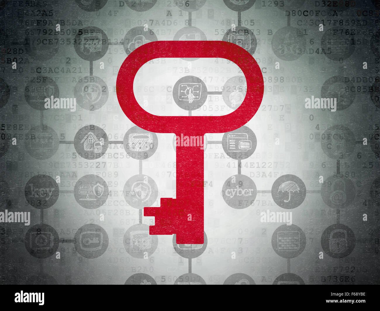 Privacy concept: Key on Digital Paper background Stock Photo - Alamy