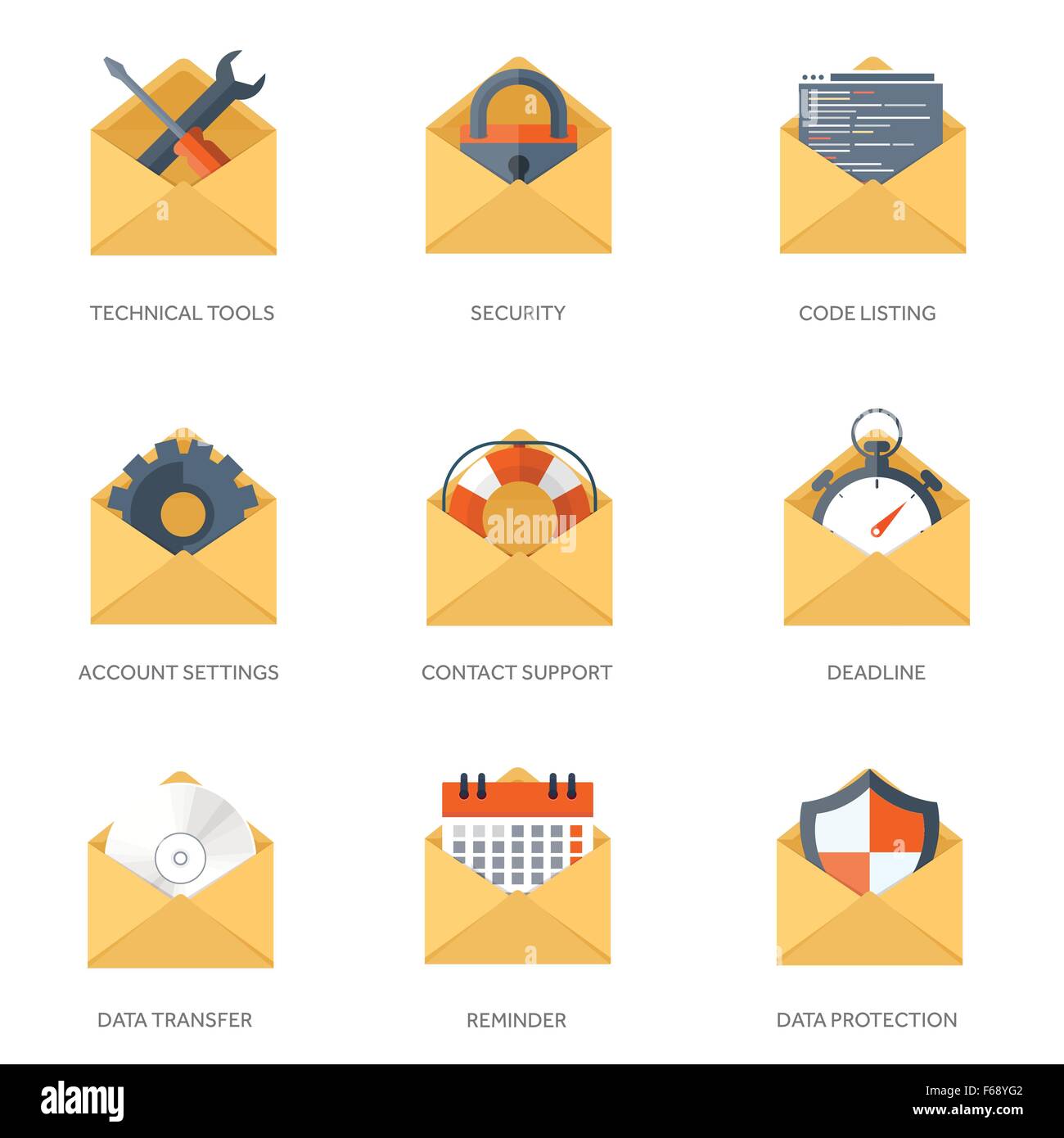 Vector illustration. Envelope icon. Letter, email. Message ...