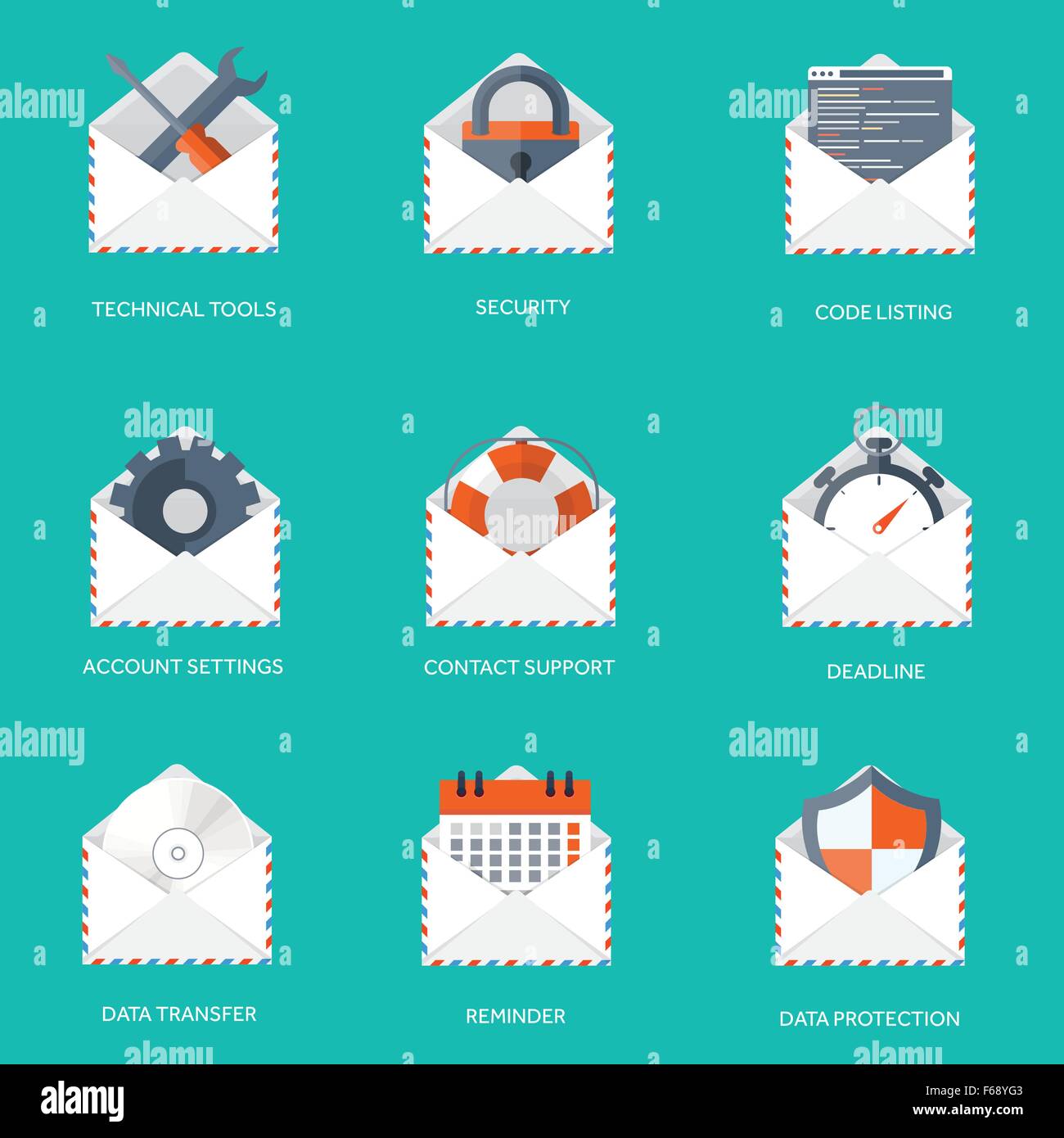 Vector illustration. Envelope icon. Letter, email. Message ...