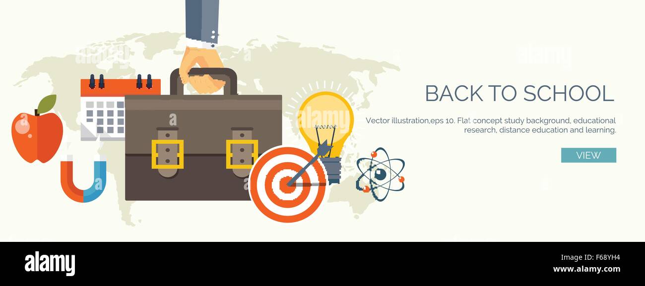 Vector illustration. Flat backgrounds set. Distance education ,learning ...