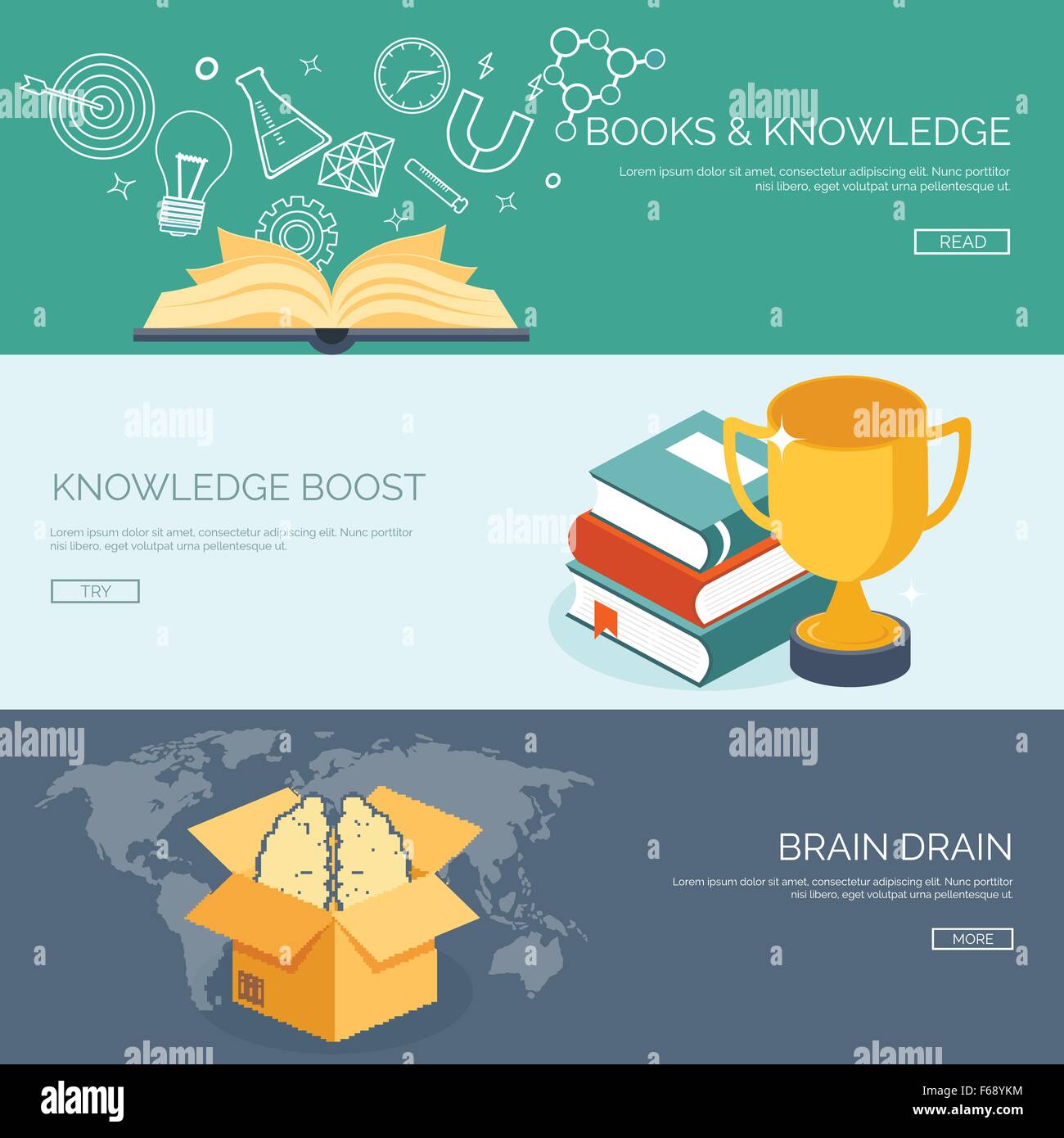 Vector illustration. Flat backgrounds set. Distance education ,learning ...