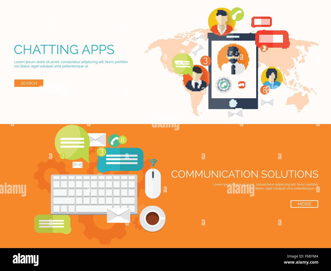 Vector illustration. Global communication. Social network ,chatting ...