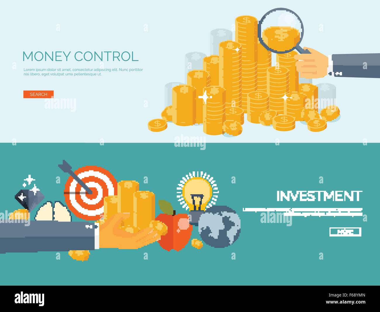 Flat vector illustration background. Money , money making. Web payments ...