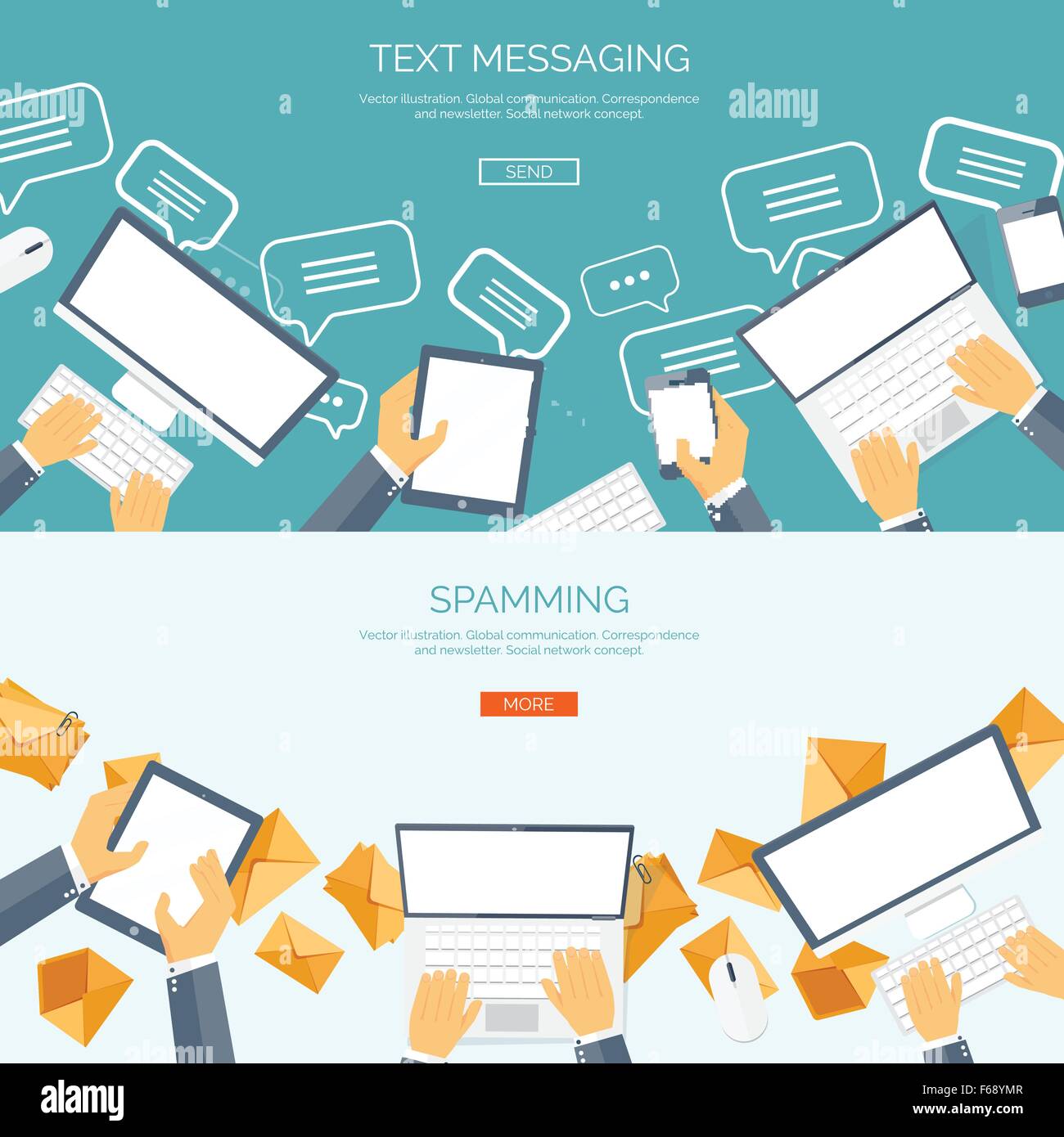 Vector illustration. Global communication. Social network ,chatting ...