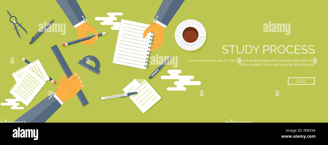 Vector illustration. Flat backgrounds set. Distance education ,learning ...