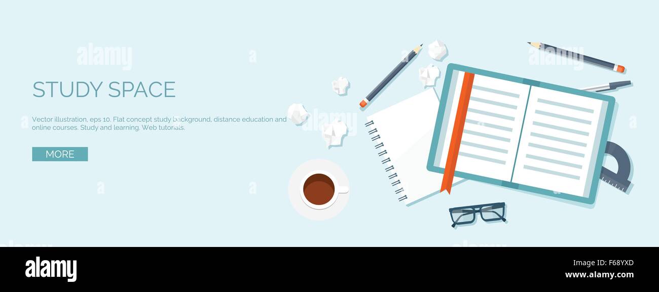 Vector illustration. Flat backgrounds set. Distance education ,learning ...