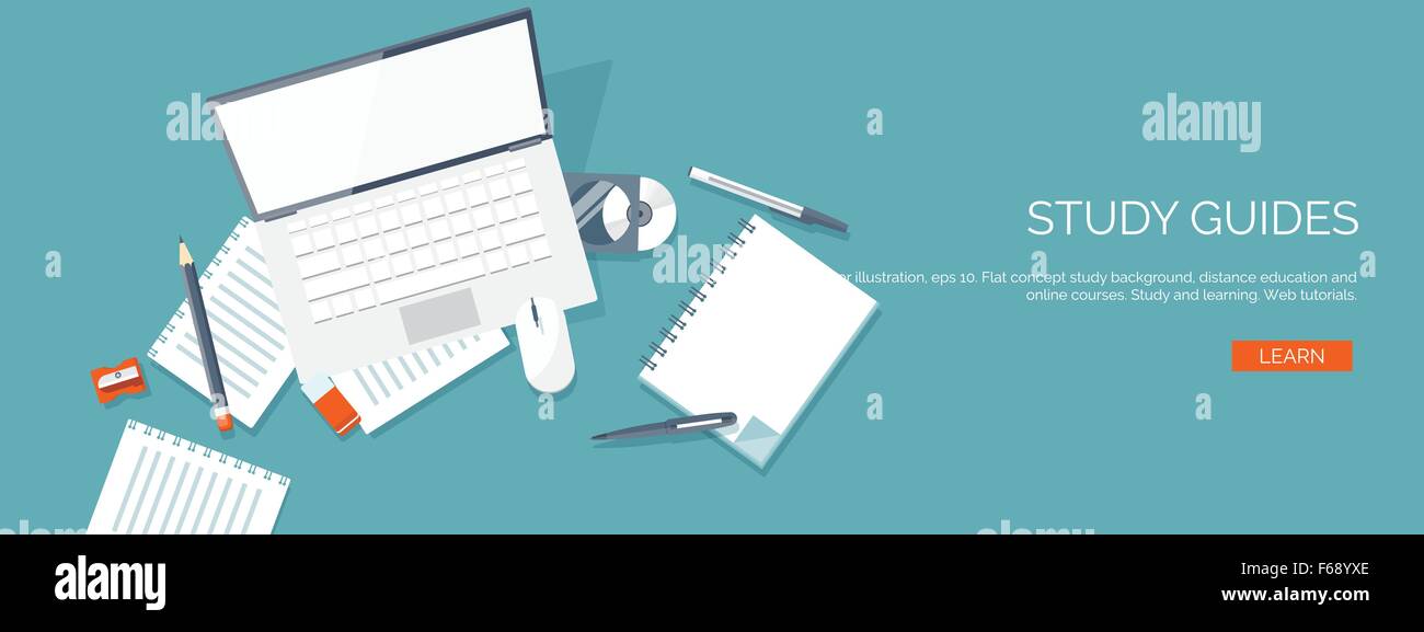 Vector illustration. Flat backgrounds set. Distance education ,learning ...