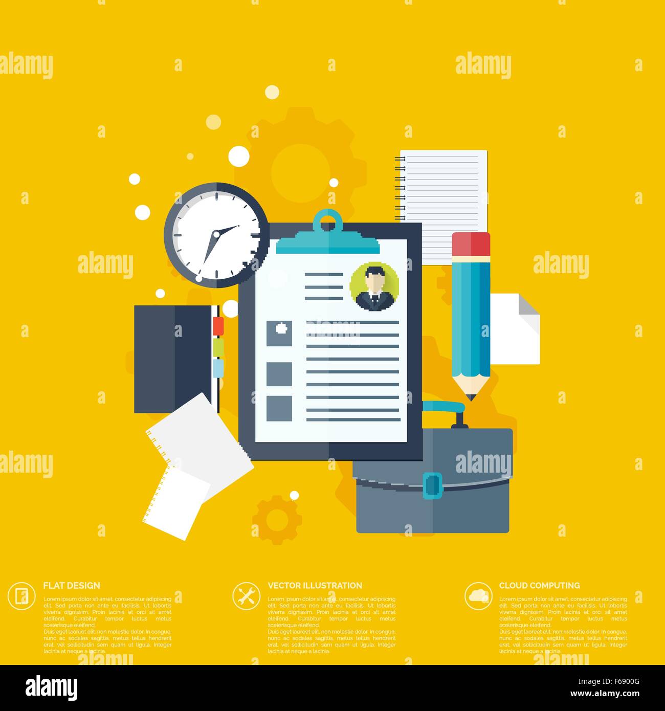 Flat background with papers.Temwork concept. Global communication and ...