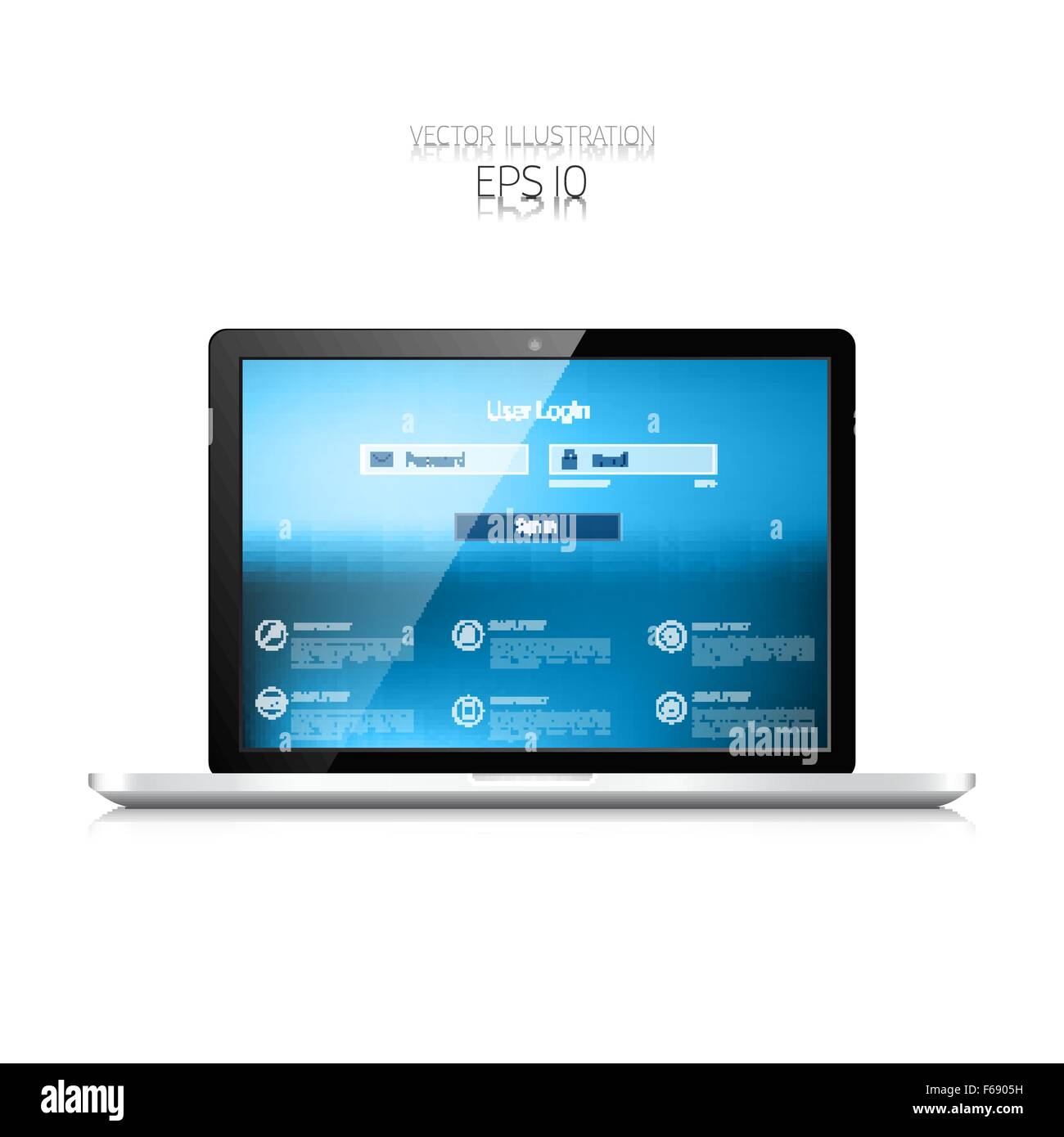 Realistic detalized flat laptop Stock Vector Image & Art - Alamy