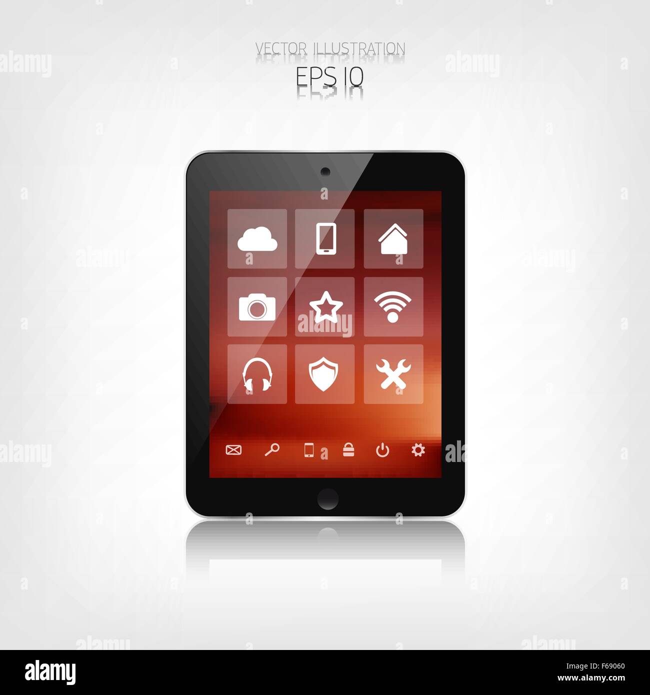 Realistic detalized flat tablet Stock Vector Image & Art - Alamy