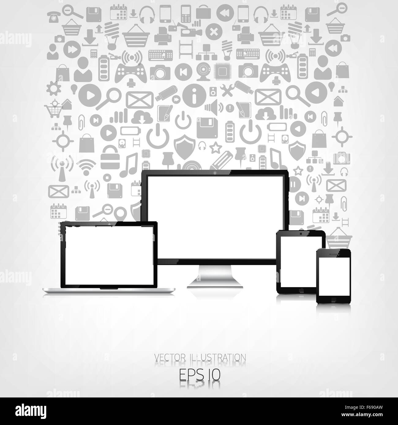 Multiple digital icons Stock Vector Images - Alamy