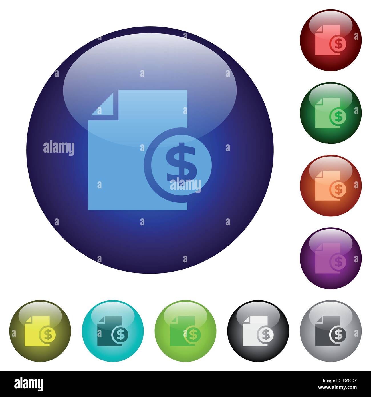 Set of color money report glass web buttons. Arranged layer structure Stock Vector Image & Art ...