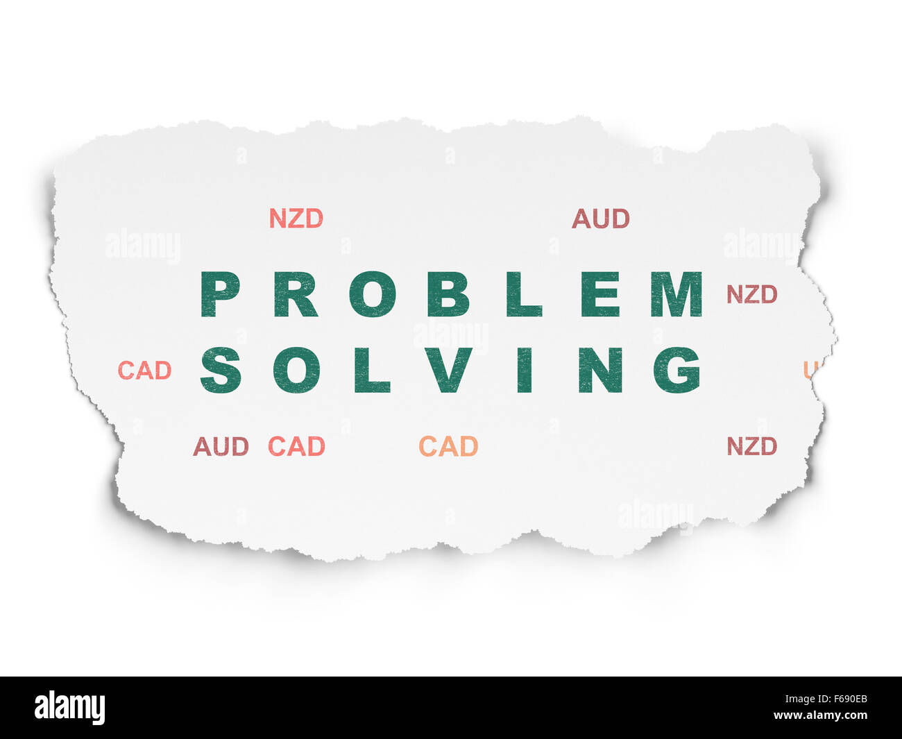 Finance concept: Problem Solving on Torn Paper background Stock Photo ...