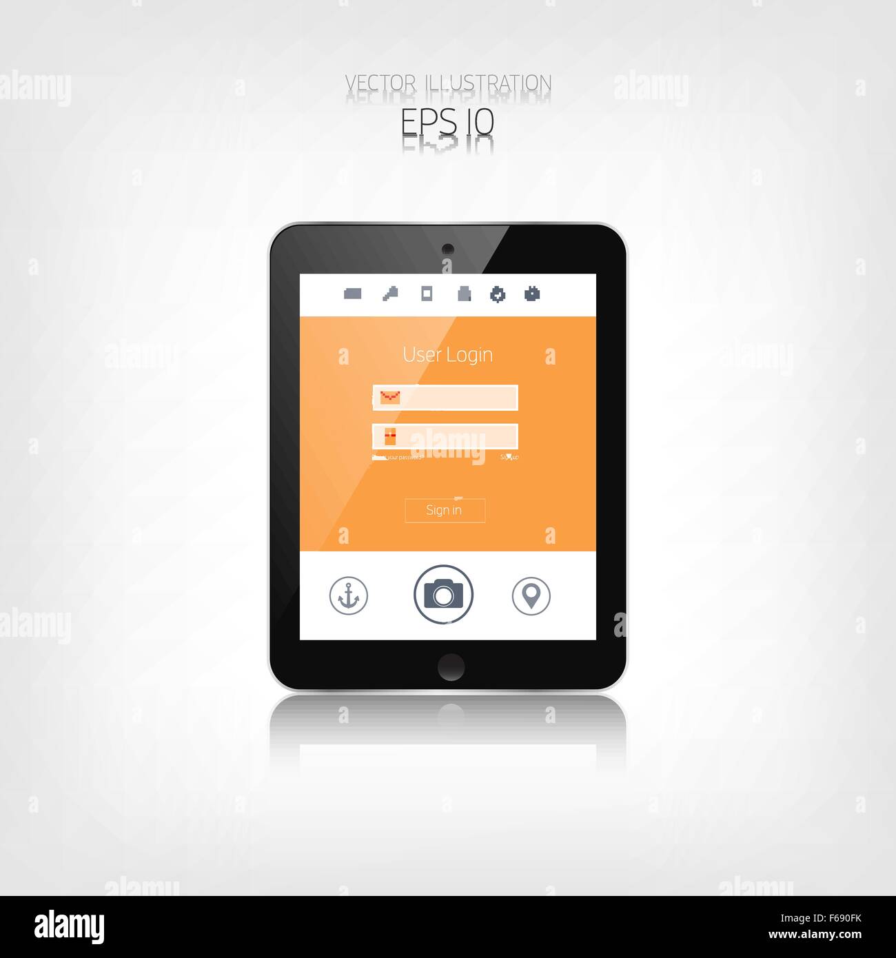 Responsive web design. Adaptive user interface. Digital devises. Tablet ...