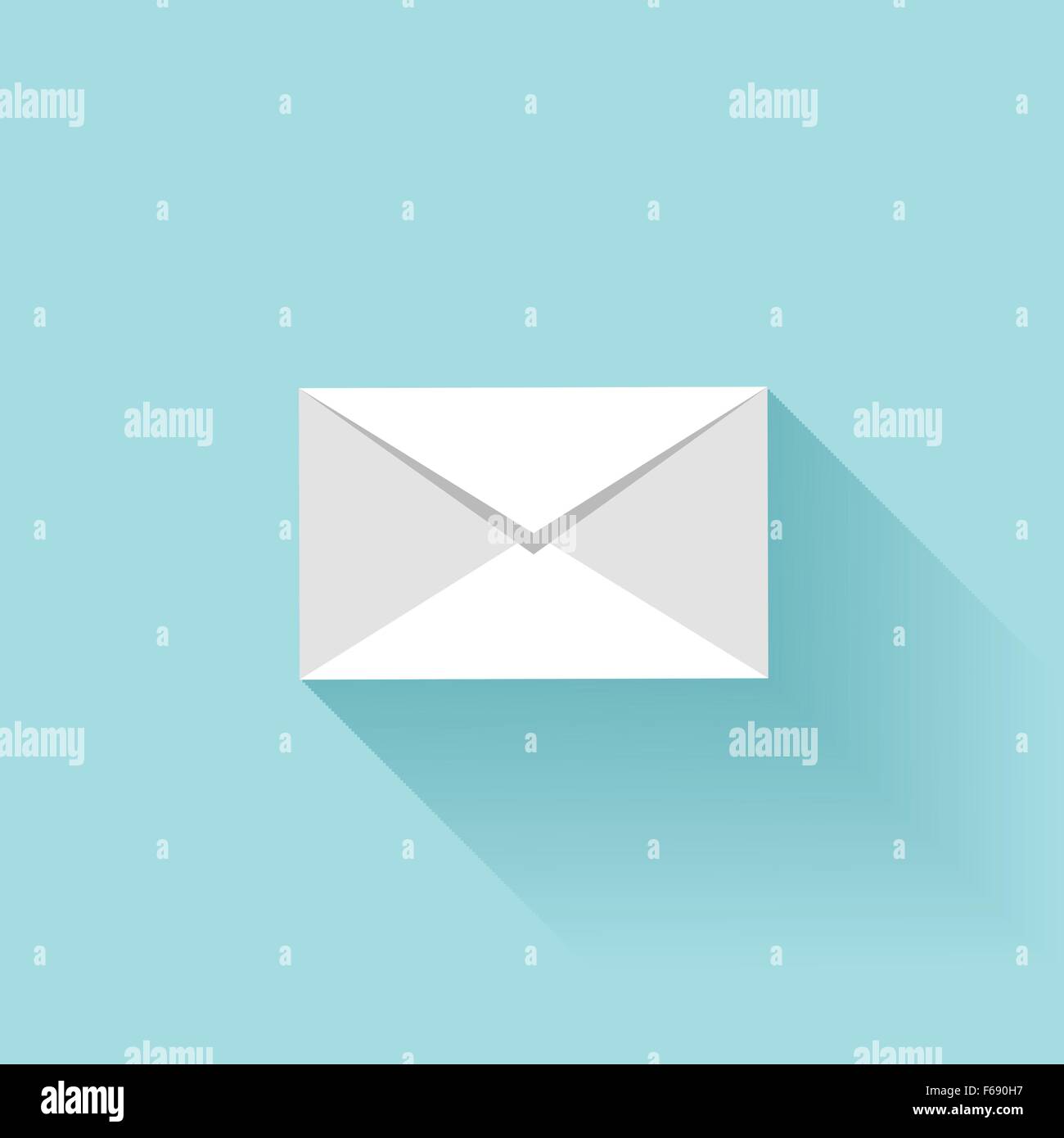 Flat letter icon with shadow. Sms or email symbol Stock Vector Image ...