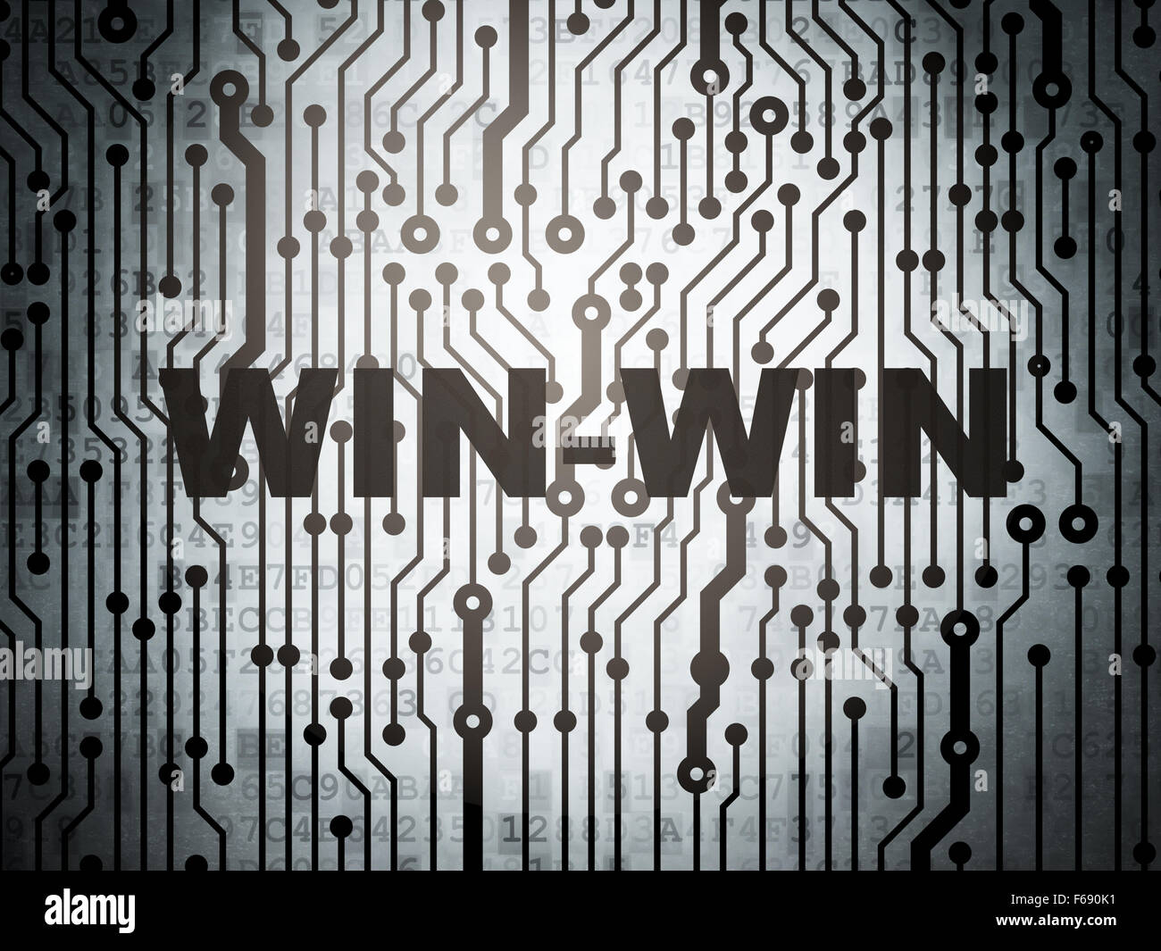 Finance concept: circuit board with Win-Win Stock Photo - Alamy