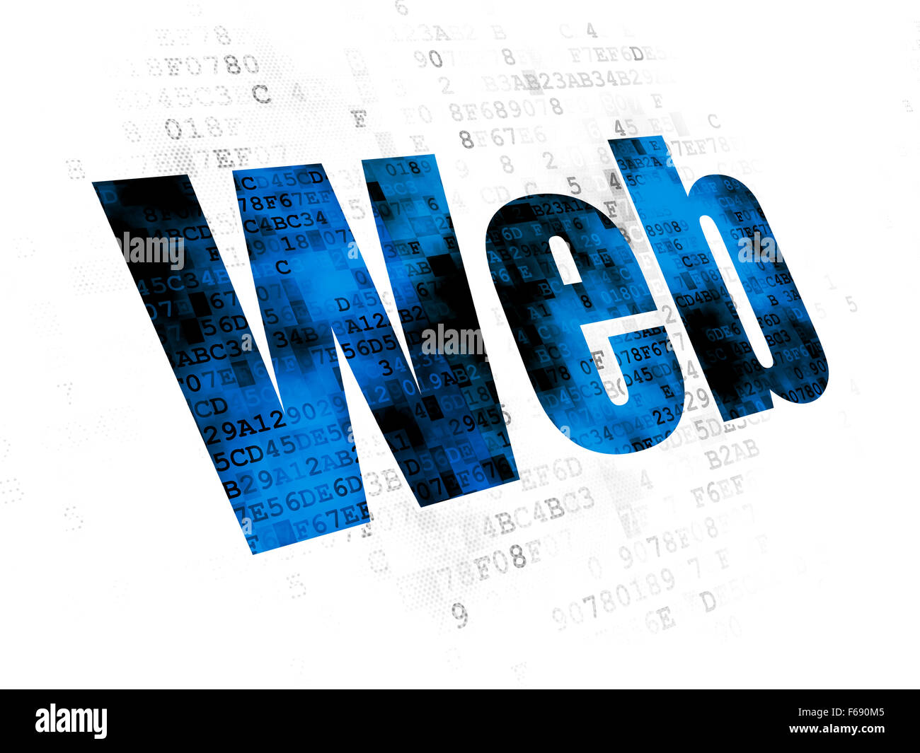 Web development concept: Web on Digital background Stock Photo - Alamy
