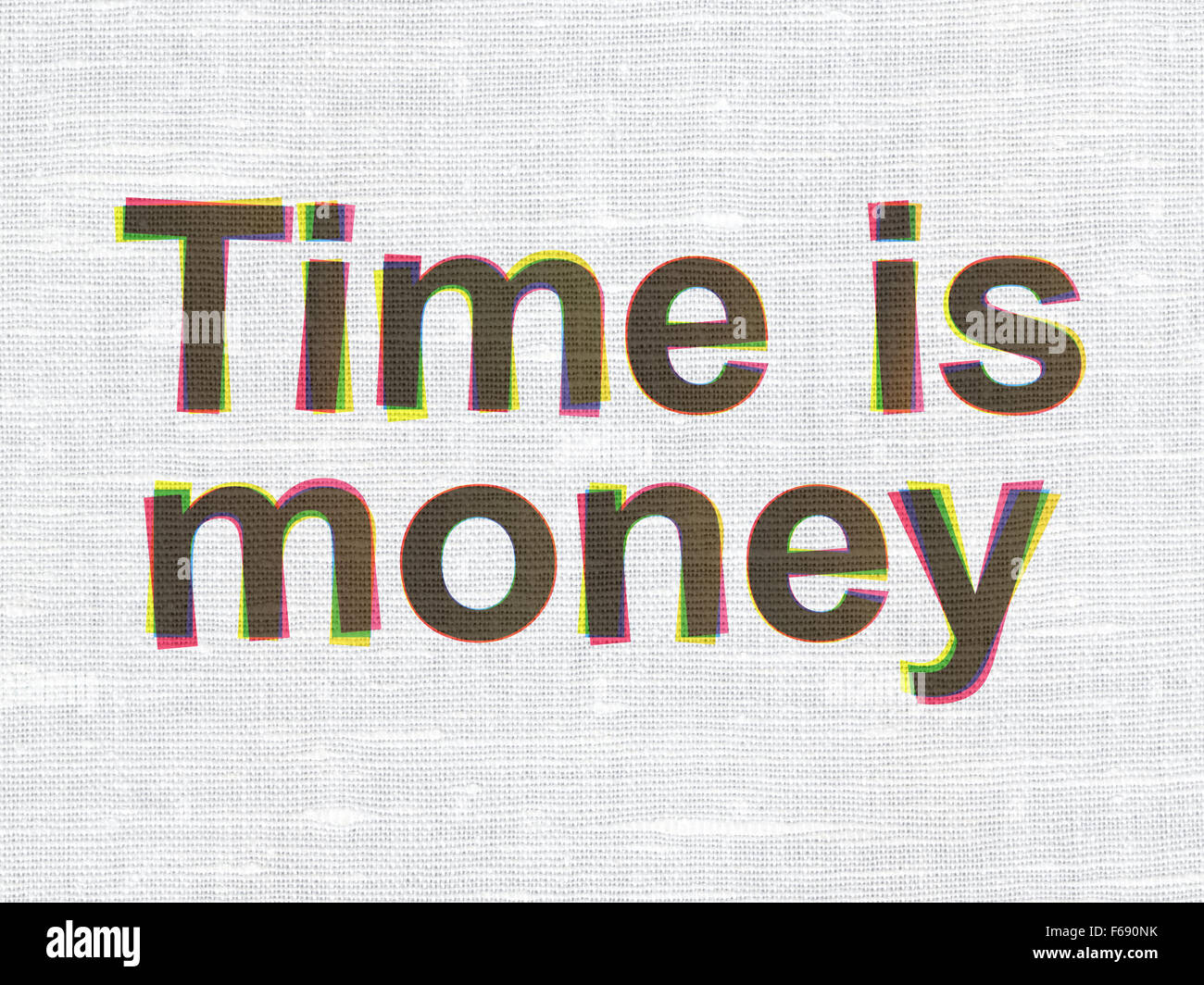 Timeline concept: Time is Money on fabric texture background Stock ...