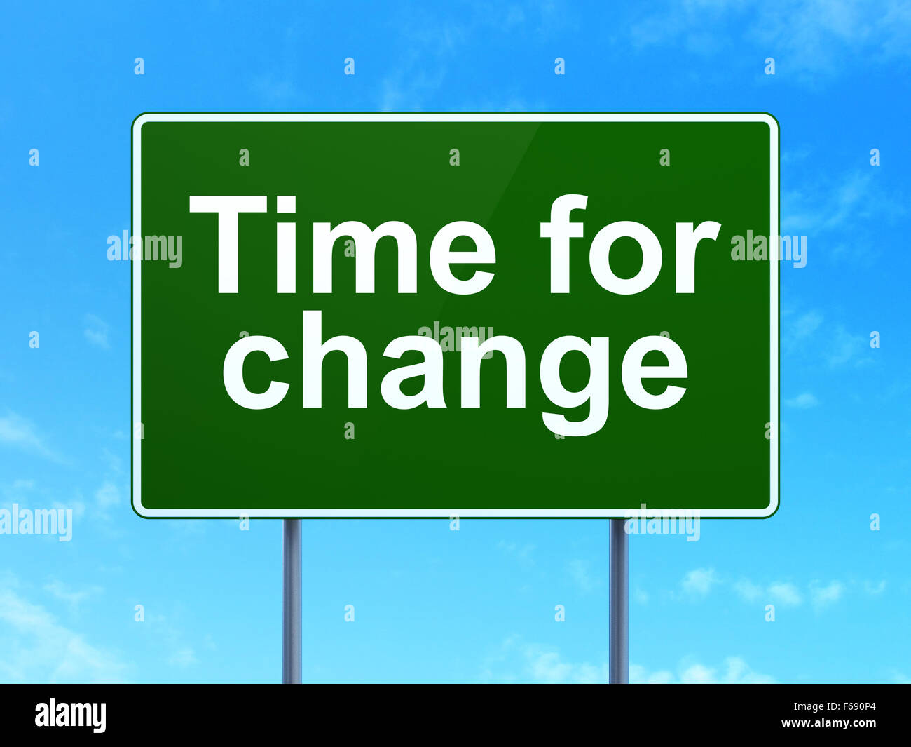 Time concept: Time for Change on road sign background Stock Photo - Alamy