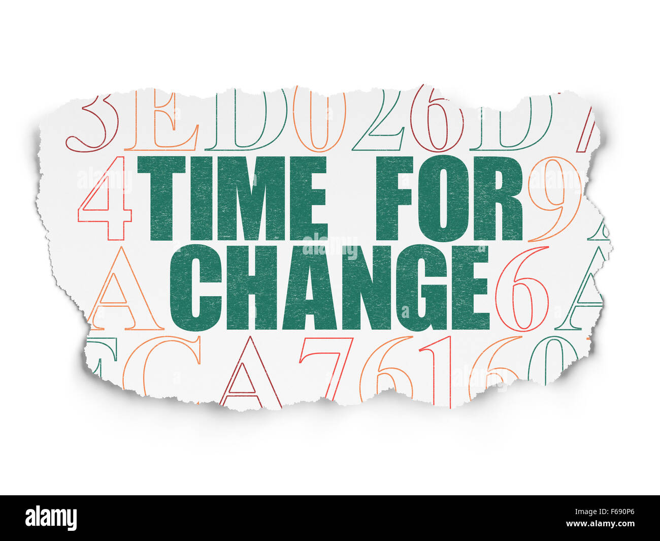 Timeline concept: Time for Change on Torn Paper background Stock Photo ...