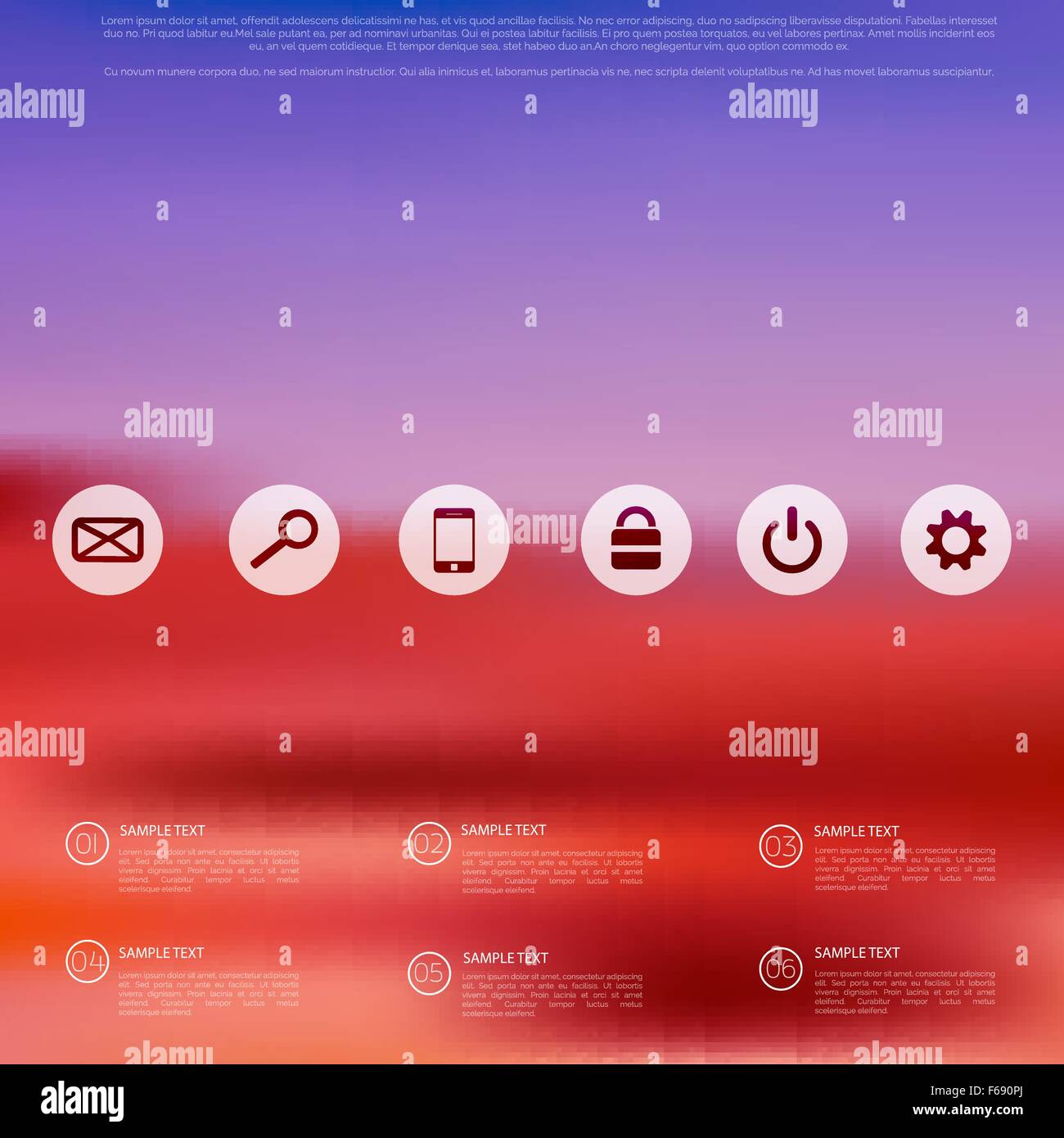 Defocused abstract texture background with web icons. Cloud Computing ...