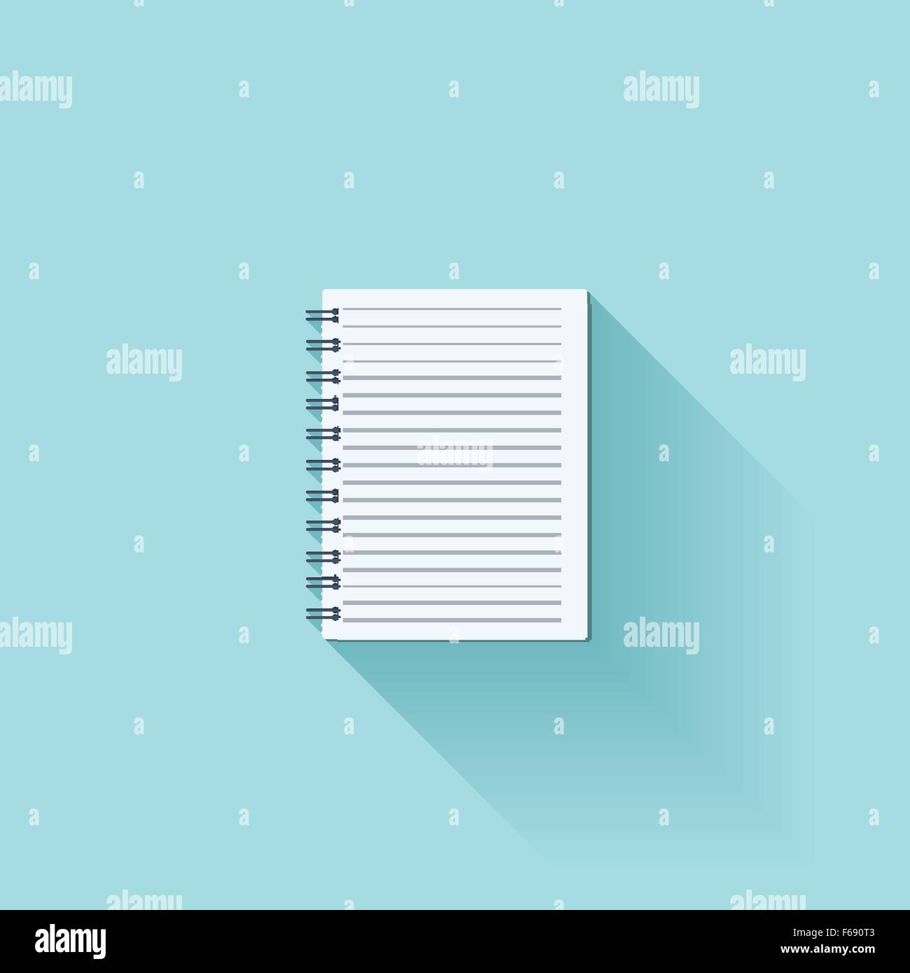 Notepad flat cion with shadow Stock Vector Image & Art - Alamy