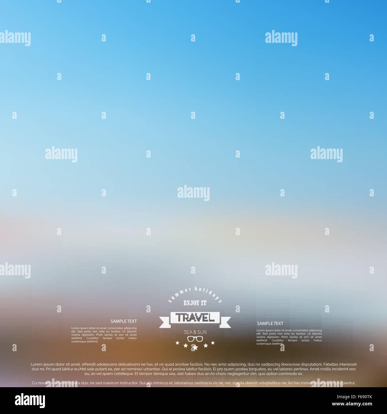 Blurred landscape background. Travel concept. Mobile or web ui element ...