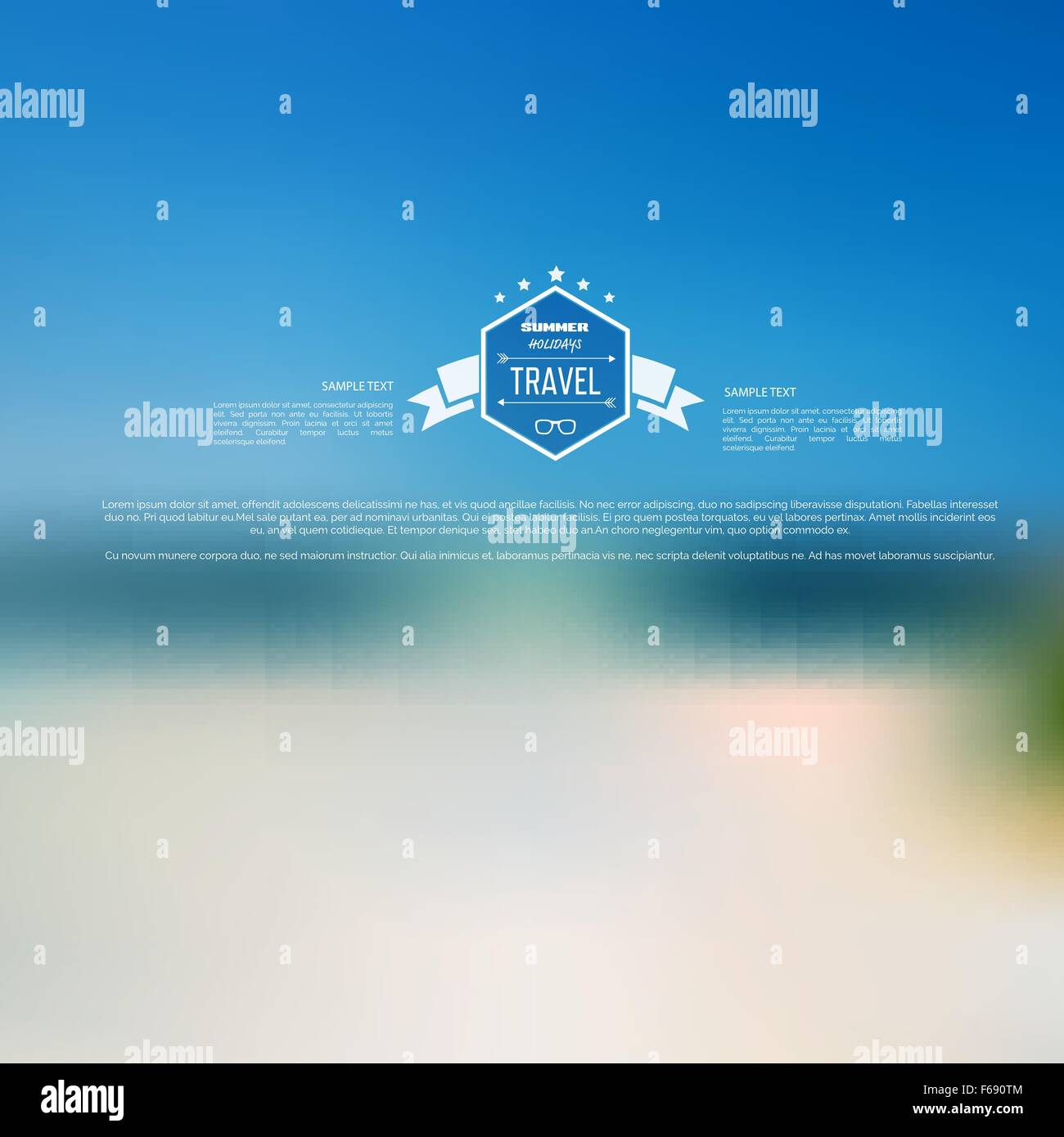 Blurred landscape background. Travel concept. Mobile or web ui element ...