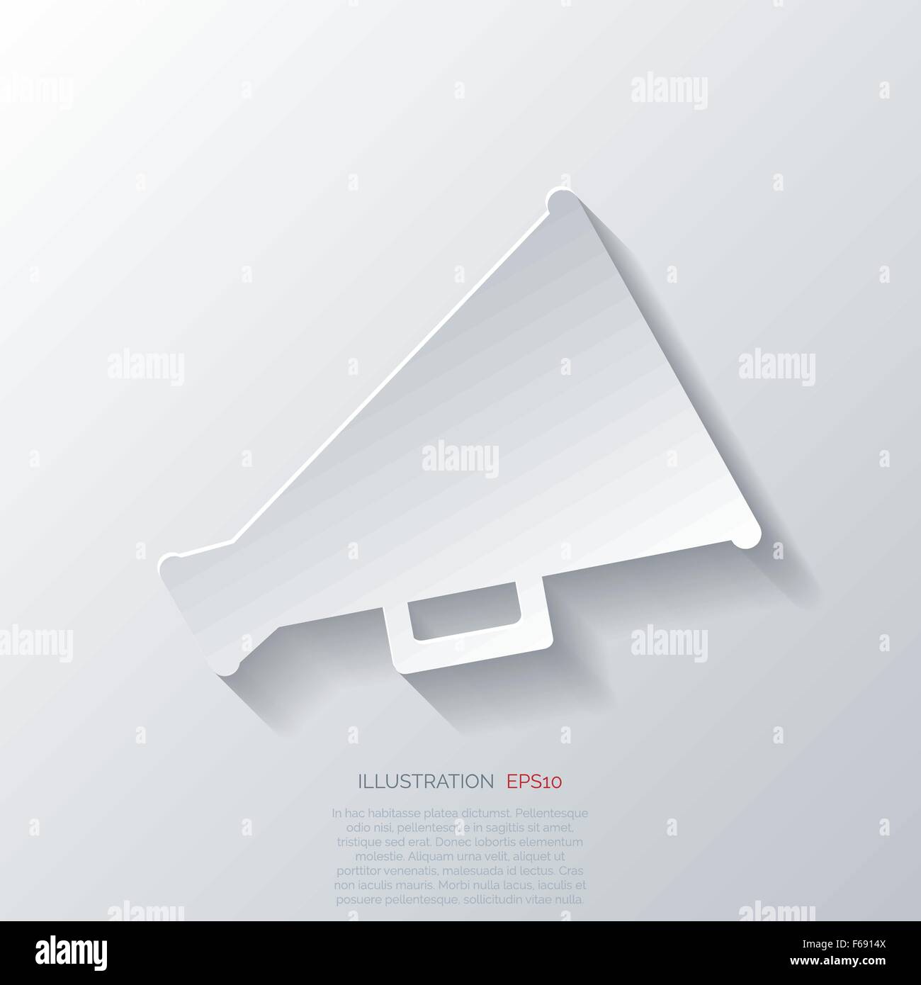 Megaphone, oudspeaker icon. Loud-hailer symbol Stock Vector Image & Art ...