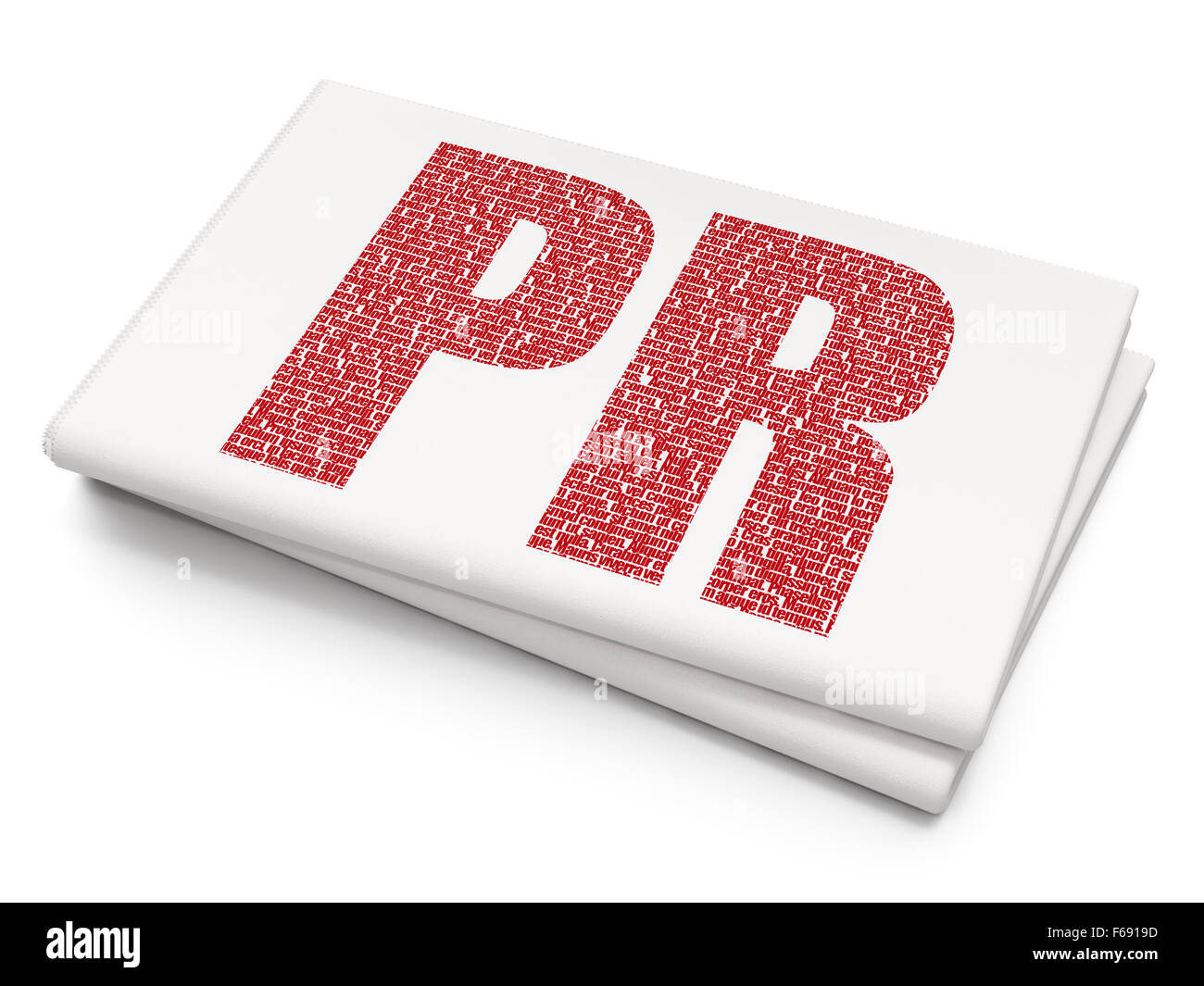 Marketing concept: PR on Blank Newspaper background Stock Photo - Alamy