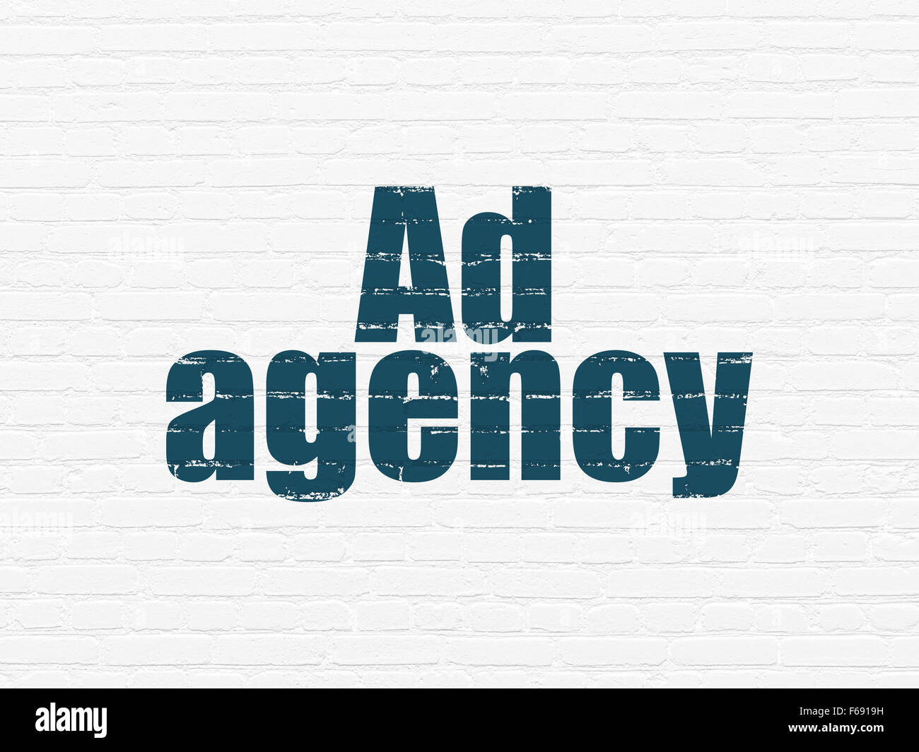 Marketing concept: Ad Agency on wall background Stock Photo - Alamy