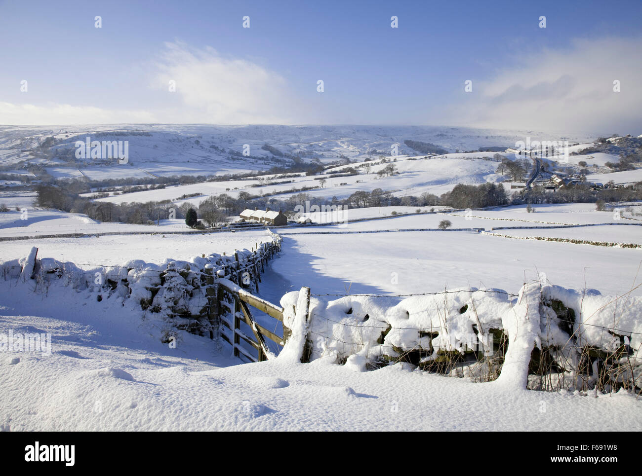 Rosedale in winter North York Moors national park North Yorkshire ...