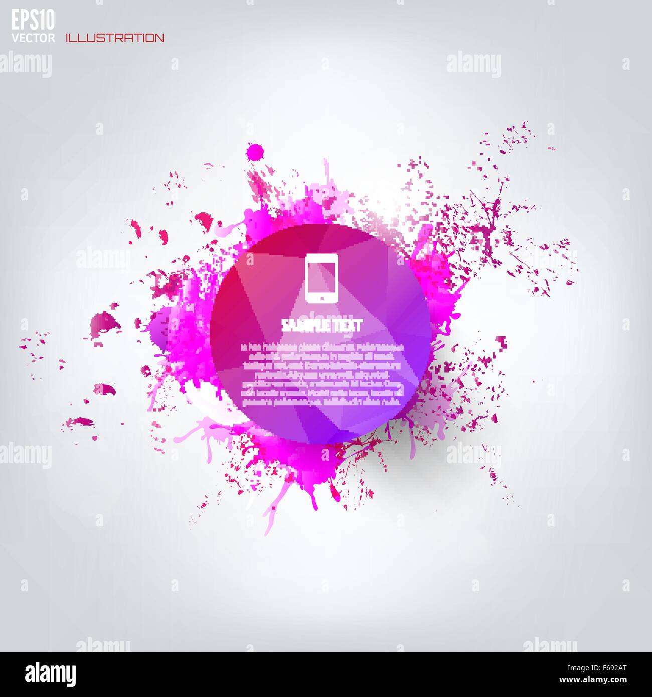 Colored abstract geometric background with splash Stock Vector Image ...