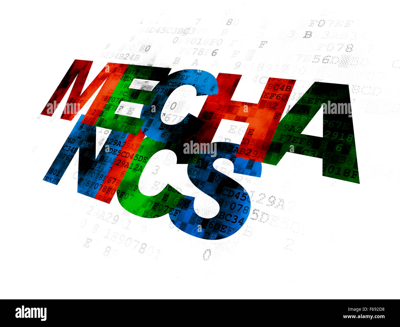 Science concept: Mechanics on Digital background Stock Photo - Alamy