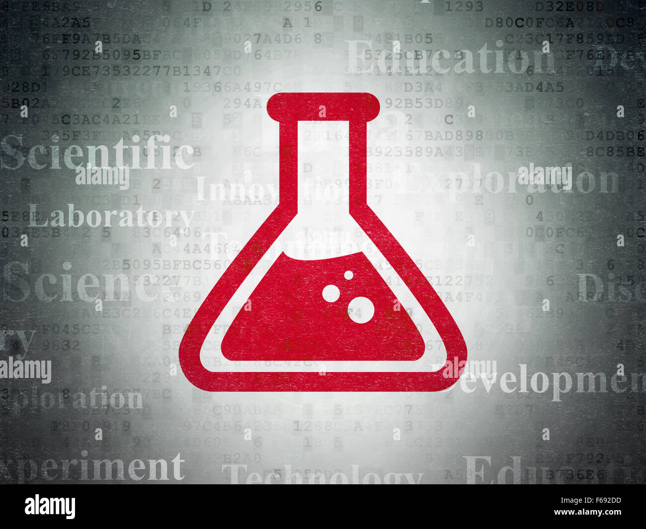 Science concept: Flask on Digital Paper background Stock Photo - Alamy