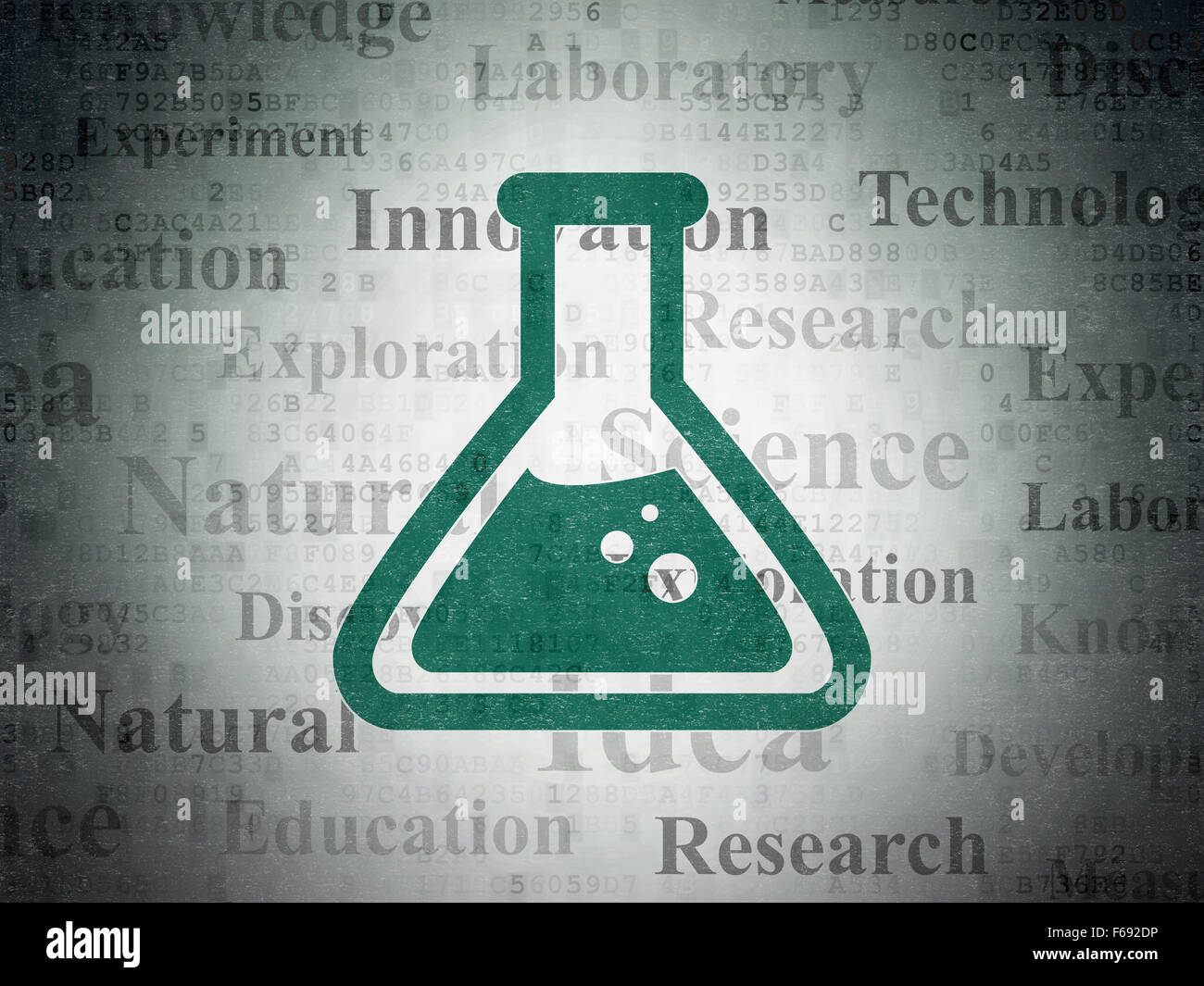 Science concept: Flask on Digital Paper background Stock Photo - Alamy