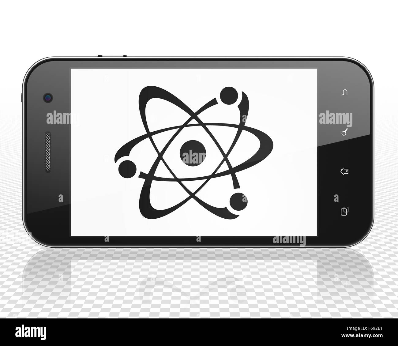 Science concept: Smartphone with Molecule on display Stock Photo - Alamy