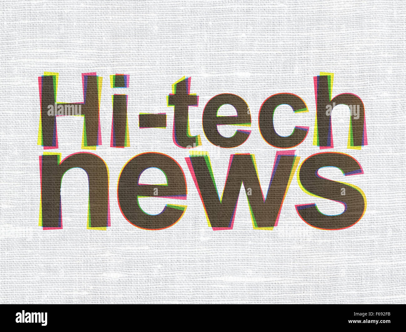 News concept: Hi-tech News on fabric texture background Stock Photo - Alamy