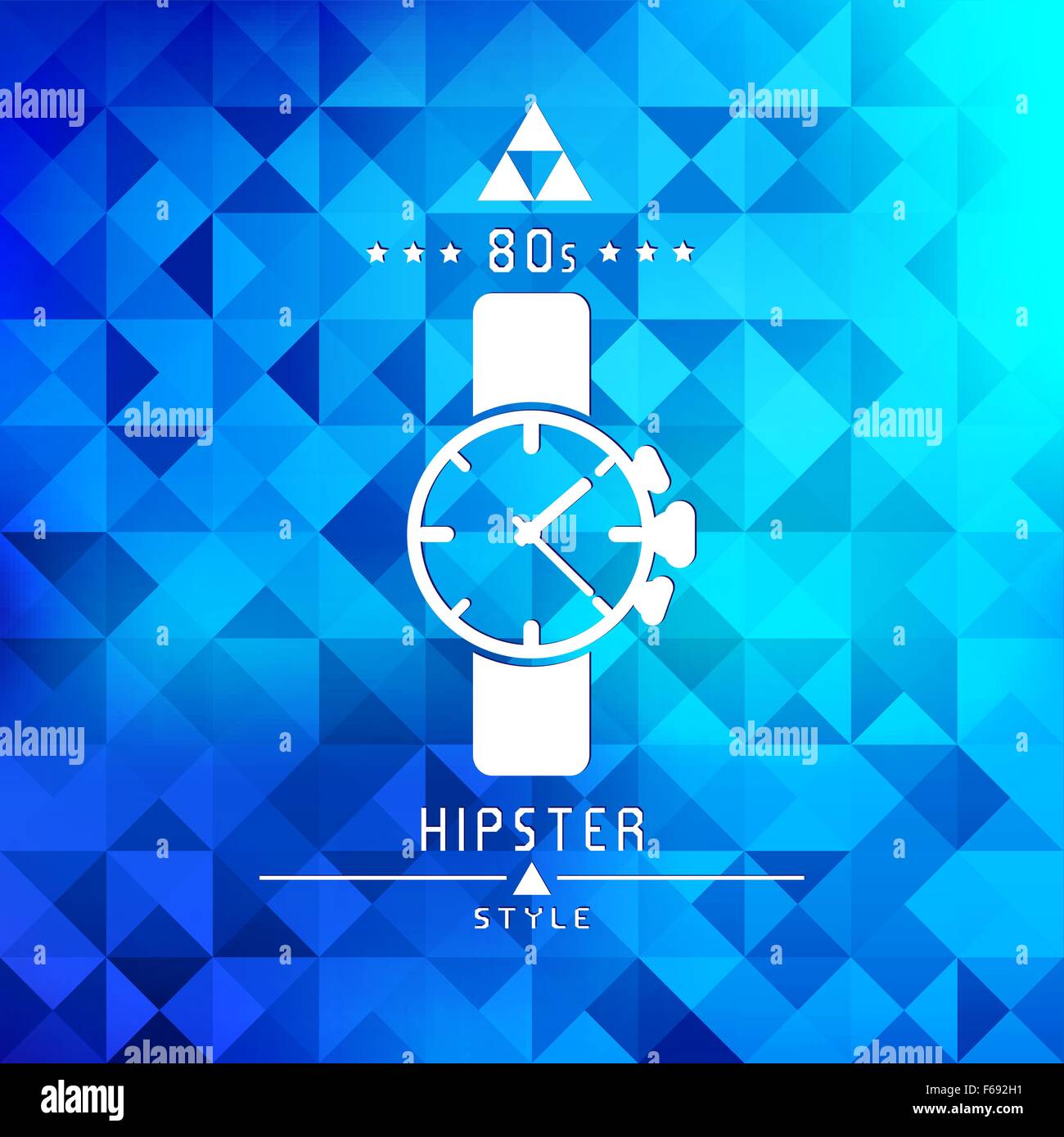 Watch,clock icon.Triangle background Stock Vector Image & Art - Alamy