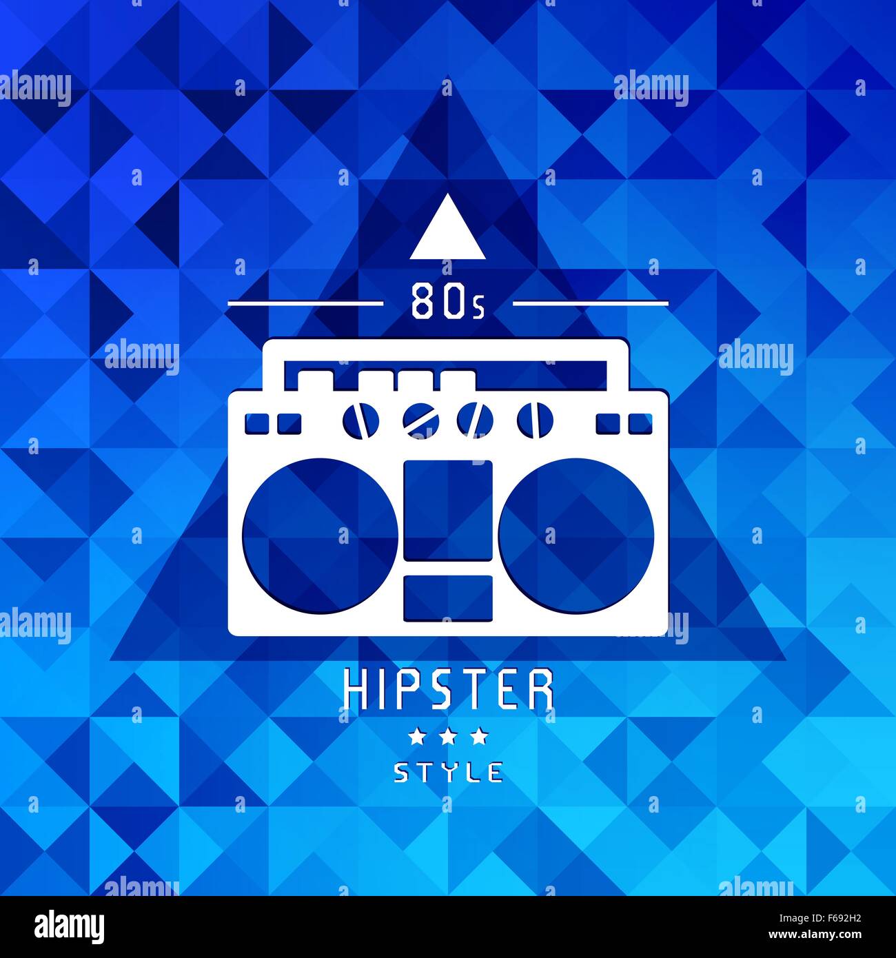 Retro tape recorder.Triangle background Stock Vector Image & Art - Alamy