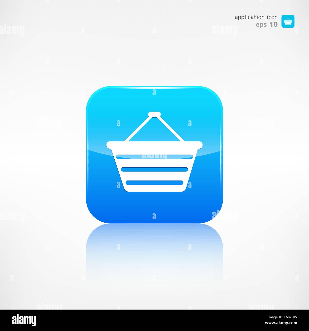 Shopping basket icon. Application button Stock Vector Image & Art - Alamy