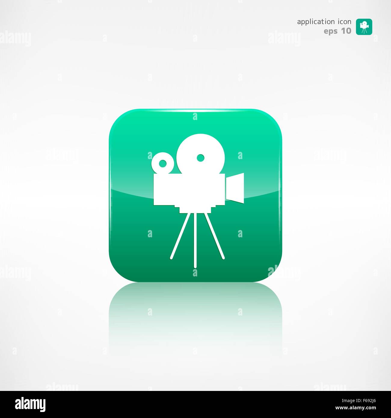 Video camera icon. Media symbol. App botton Stock Vector Image & Art ...