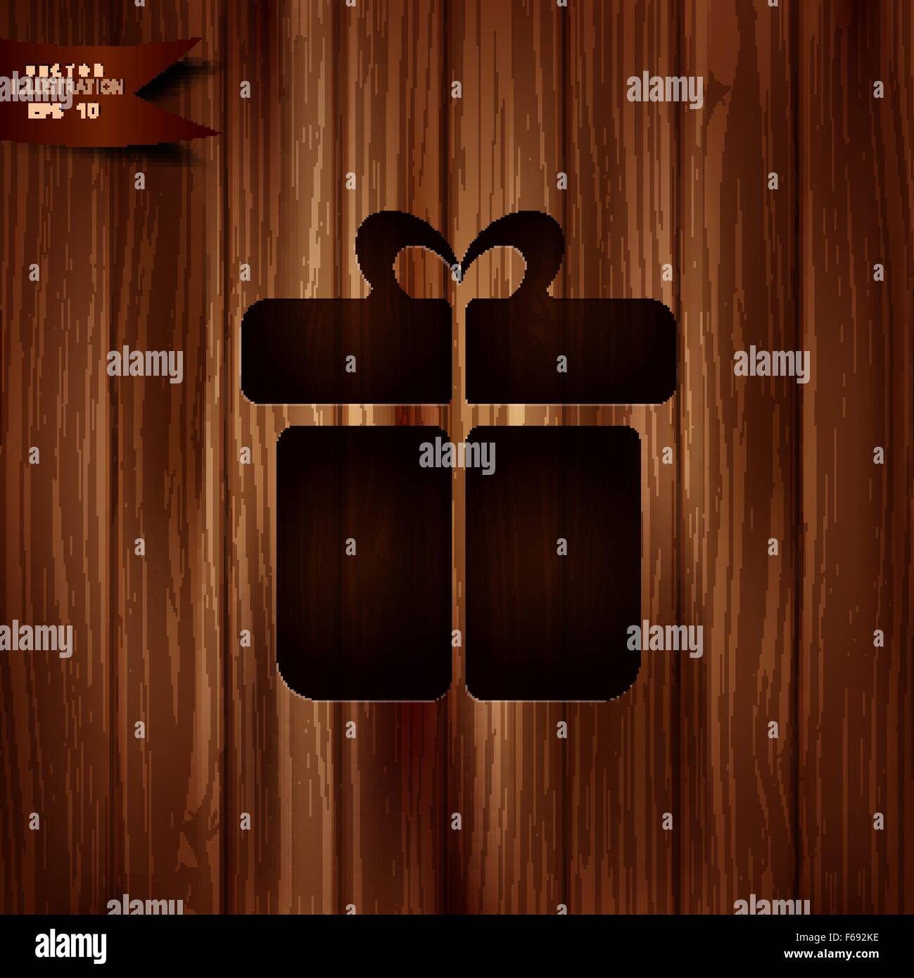 Present box white wooden Stock Vector Images - Alamy