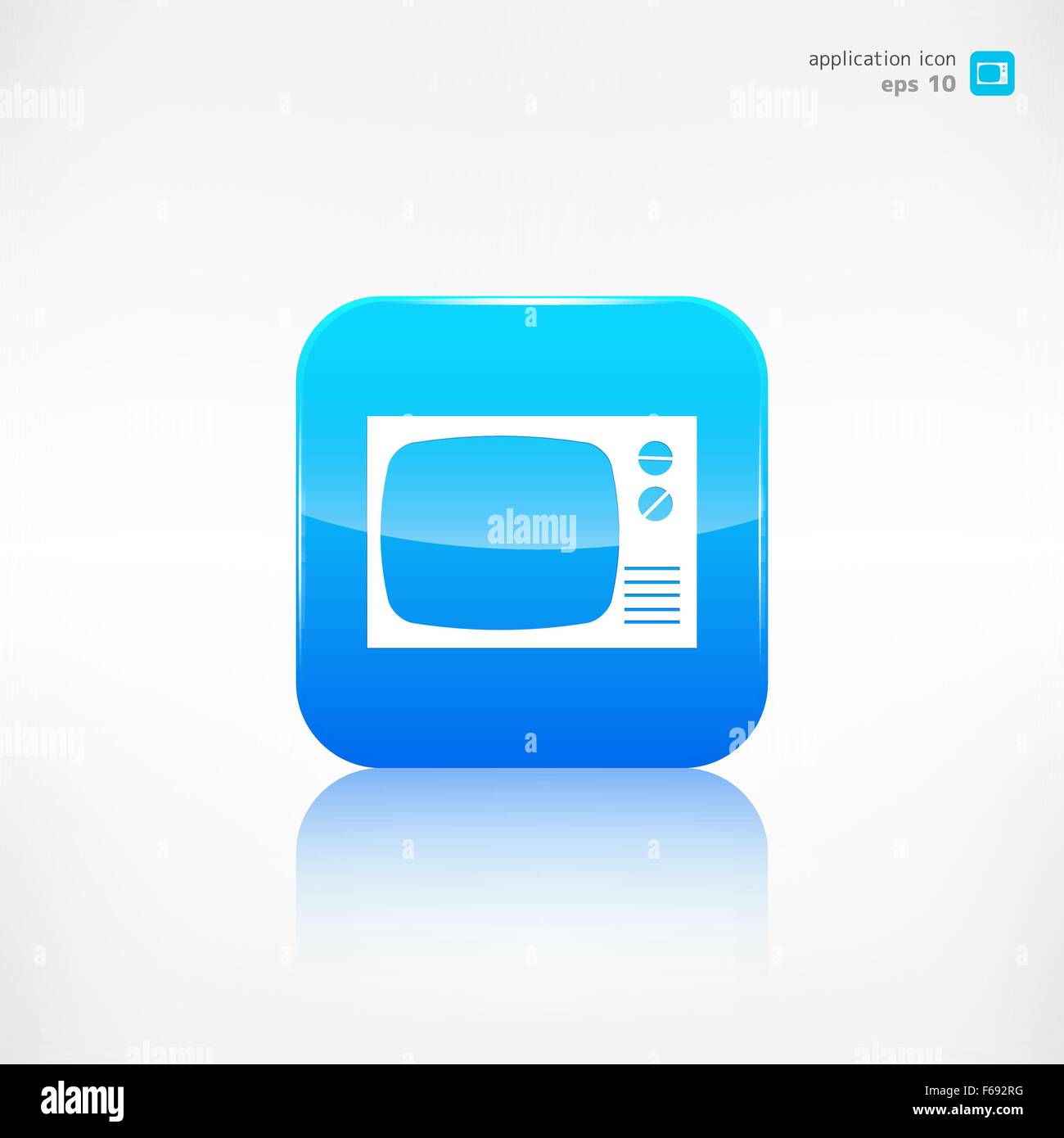 Retro tv icon. Application button Stock Vector Image & Art - Alamy