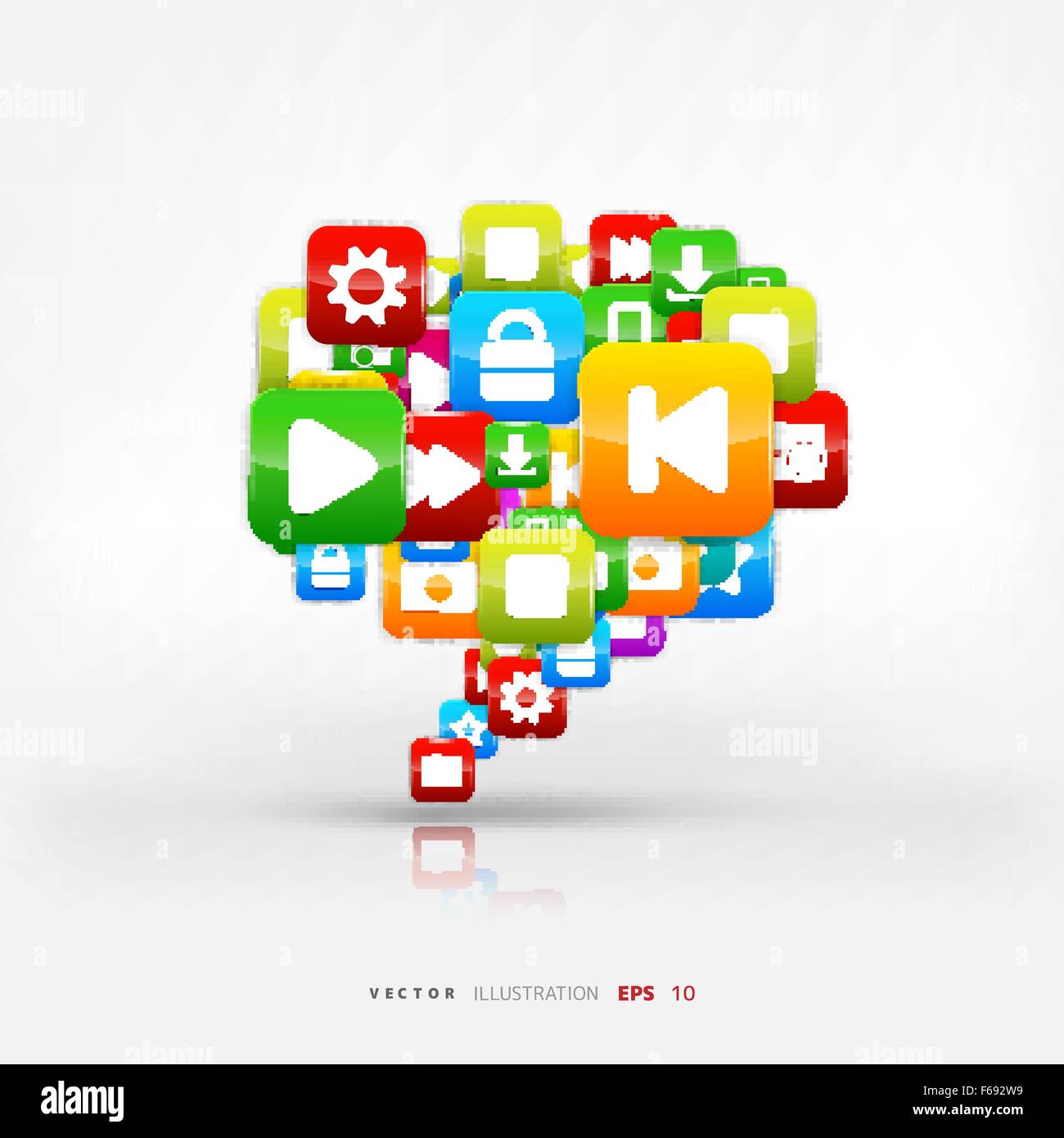 Application button.Social media. Cloud computing. Vector illustration Stock Vector Image & Art ...